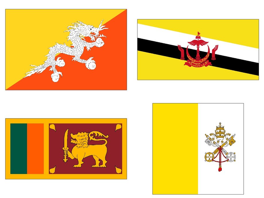 Yellow Country Flags Caribbean & Quarantine Flag Set Combo Choose